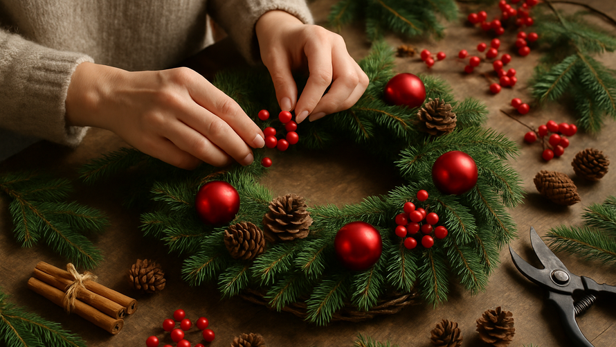 Hvordan lage julekrans