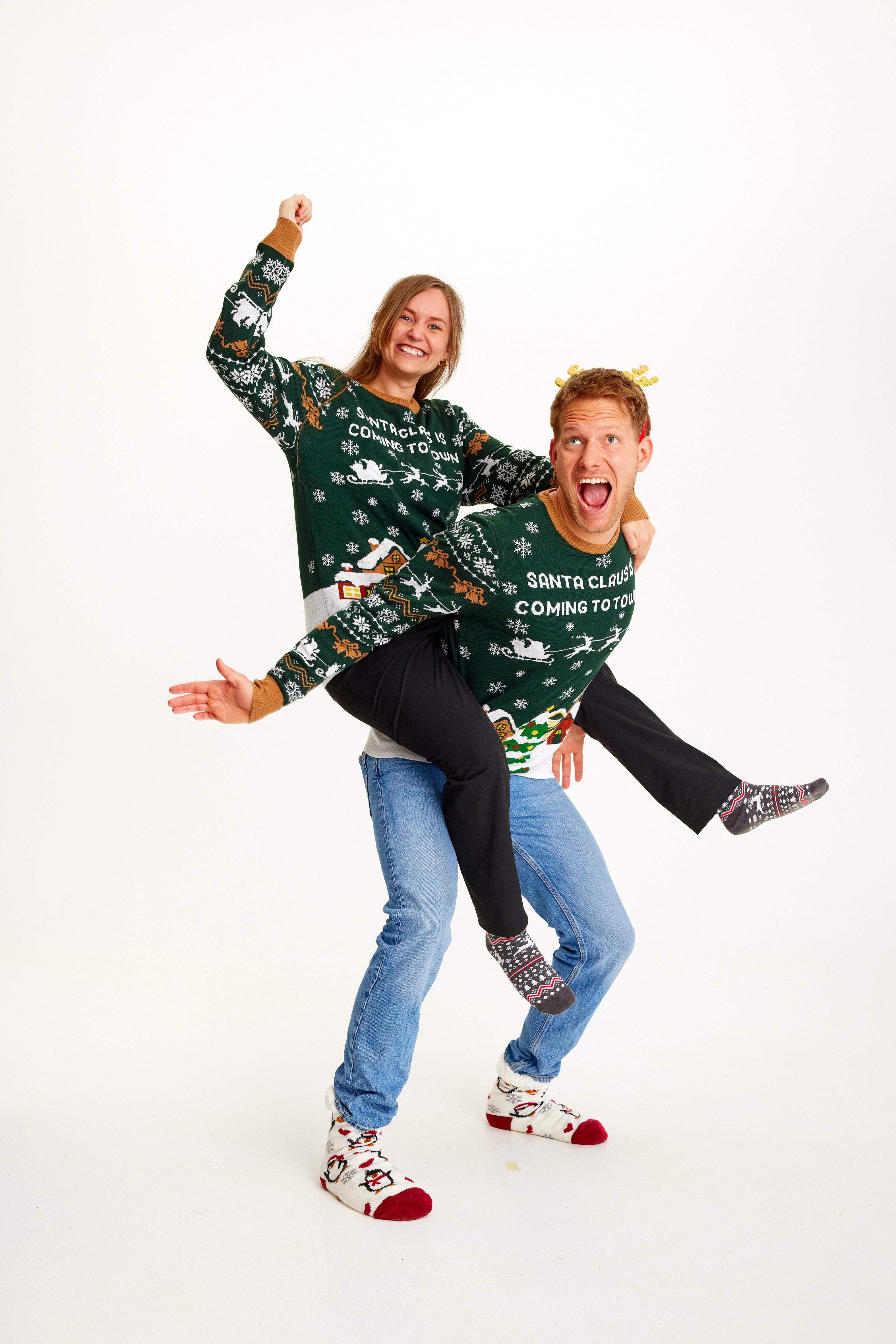 Stygg julegenser for dame, herre og barn